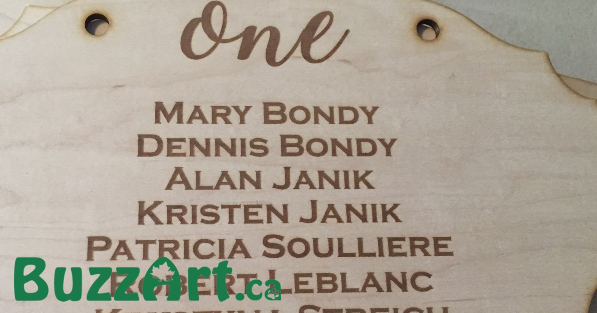 Wooden signs cut and engraved with a laser - Buzz Art